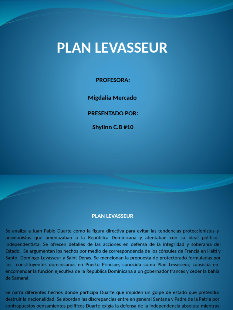 Plan Levasseur Shylinn | PDF | República Dominicana