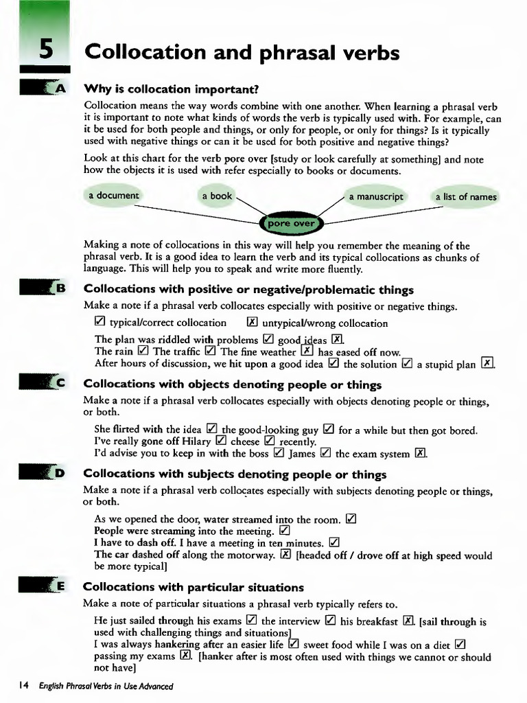Phrasal Verbs in Use-Adv. 5 Collocation and Phrasal Verbs | PDF