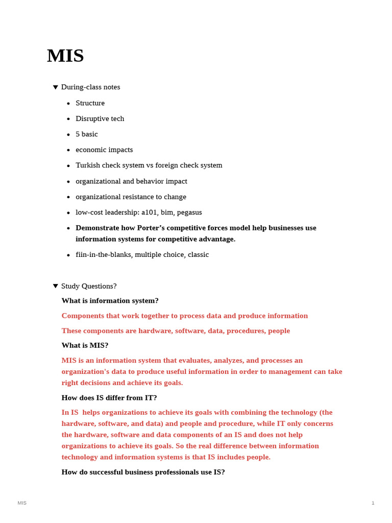 MIS for Business Students | PDF | Enterprise Resource Planning | System