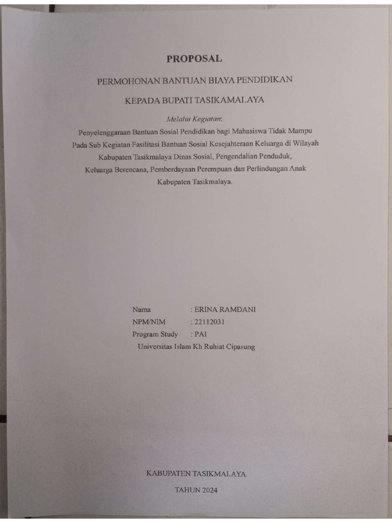 Proposal Erina Ramdani | PDF
