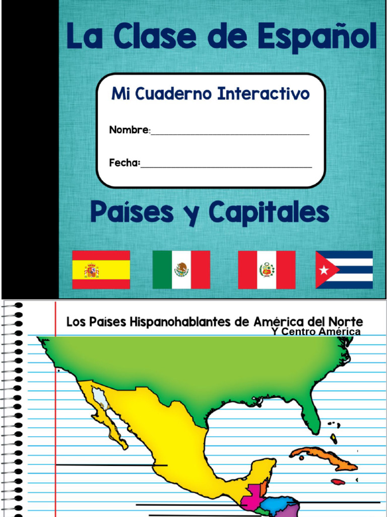(Template) Los Países Hispanos, Cuaderno Interactivo | PDF