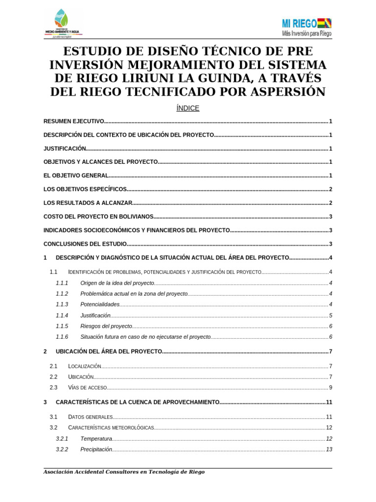 Informe Principal LIRIUNI PRINT - corregidoJCPV | PDF | Riego ...