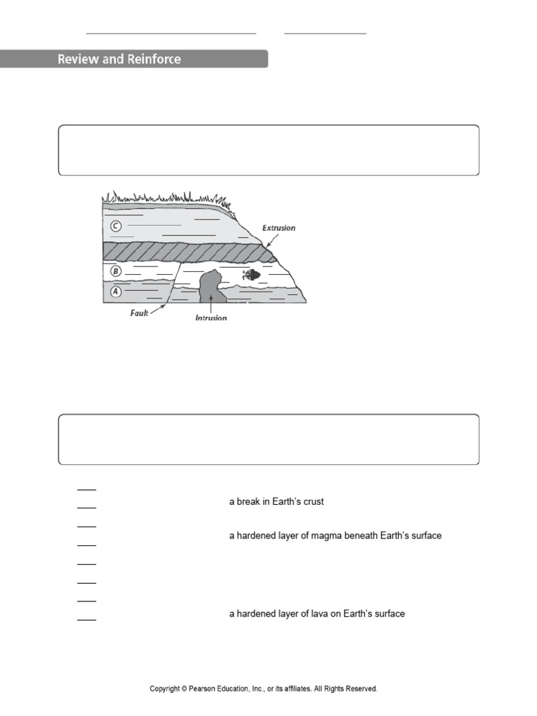 Chapter 4 Lesson 2 Worksheet | PDF | Rock (Geology) | Geology