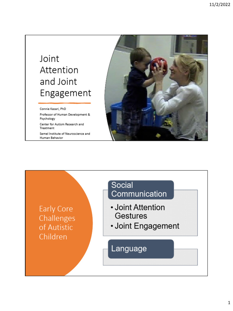 Kasari Joint Attention | PDF | Autism Spectrum | Communication