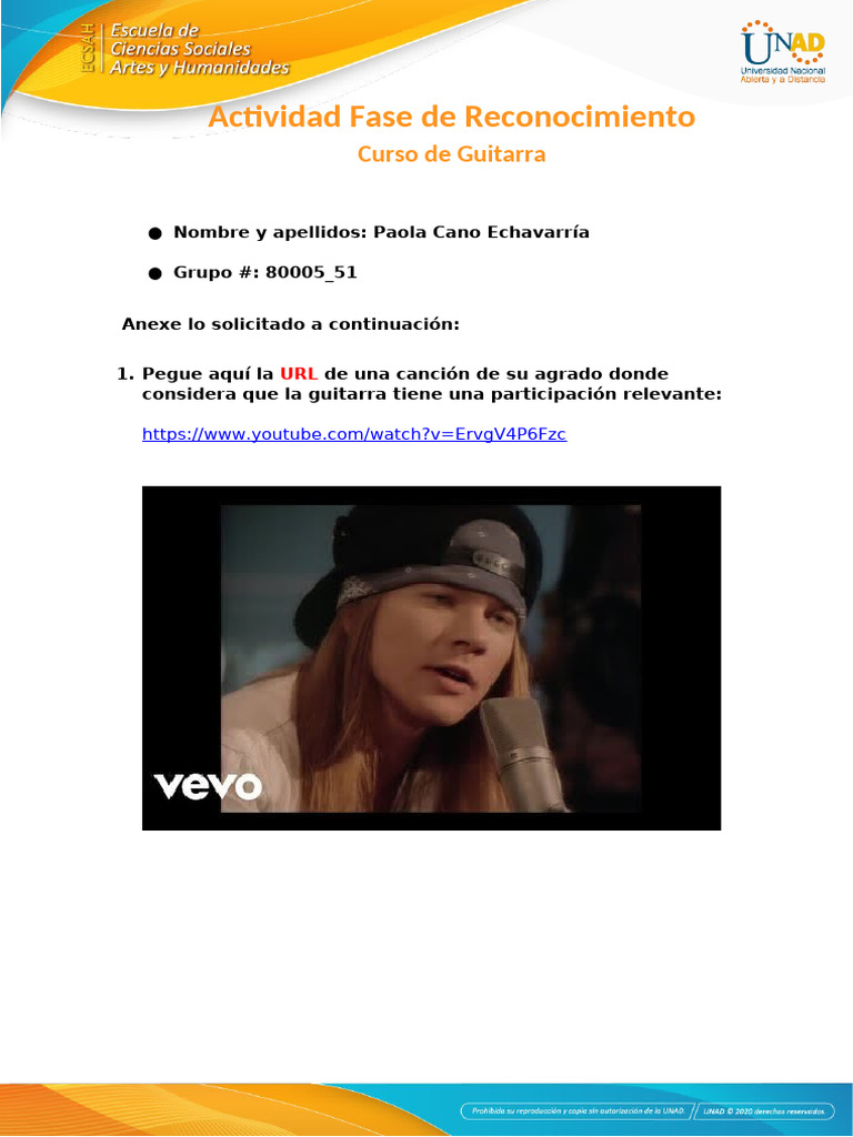 Anexo 1 - Entrega Fase de Reconocimiento Guitarra - Paola - Cano | PDF