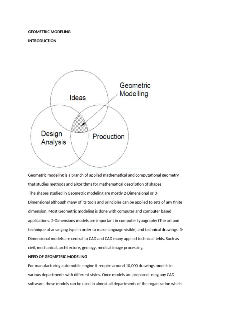 Geometric Modeling Techniques Explained | PDF | 3 D Computer Graphics | Geometry