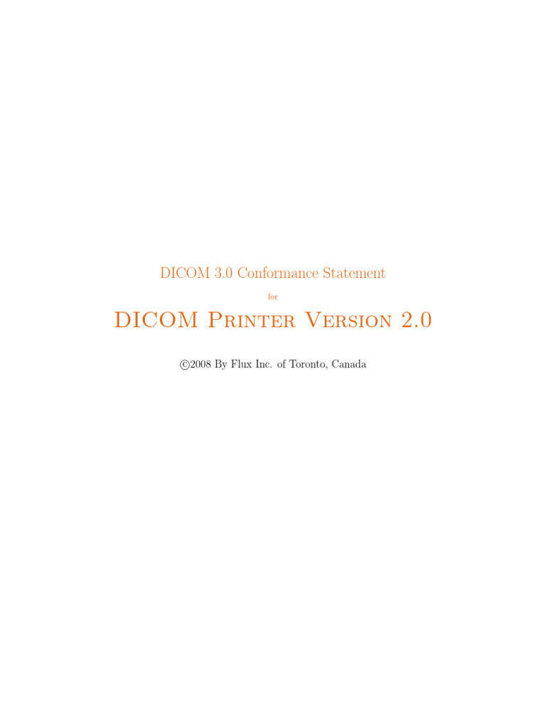 Dicom Conformance Statement Pdf Computing Computer Science