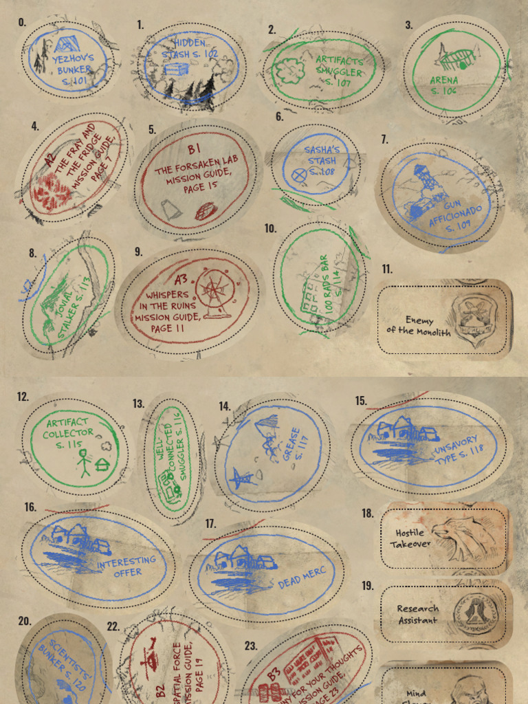 STALKER CB Zone Map Sticker Sheets 210x148mm Bleed3mm (2 Pages) | PDF