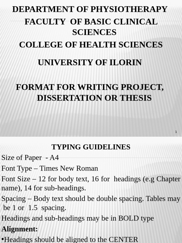 Format For Writing Project, Thesis | PDF | Thesis | Statistics