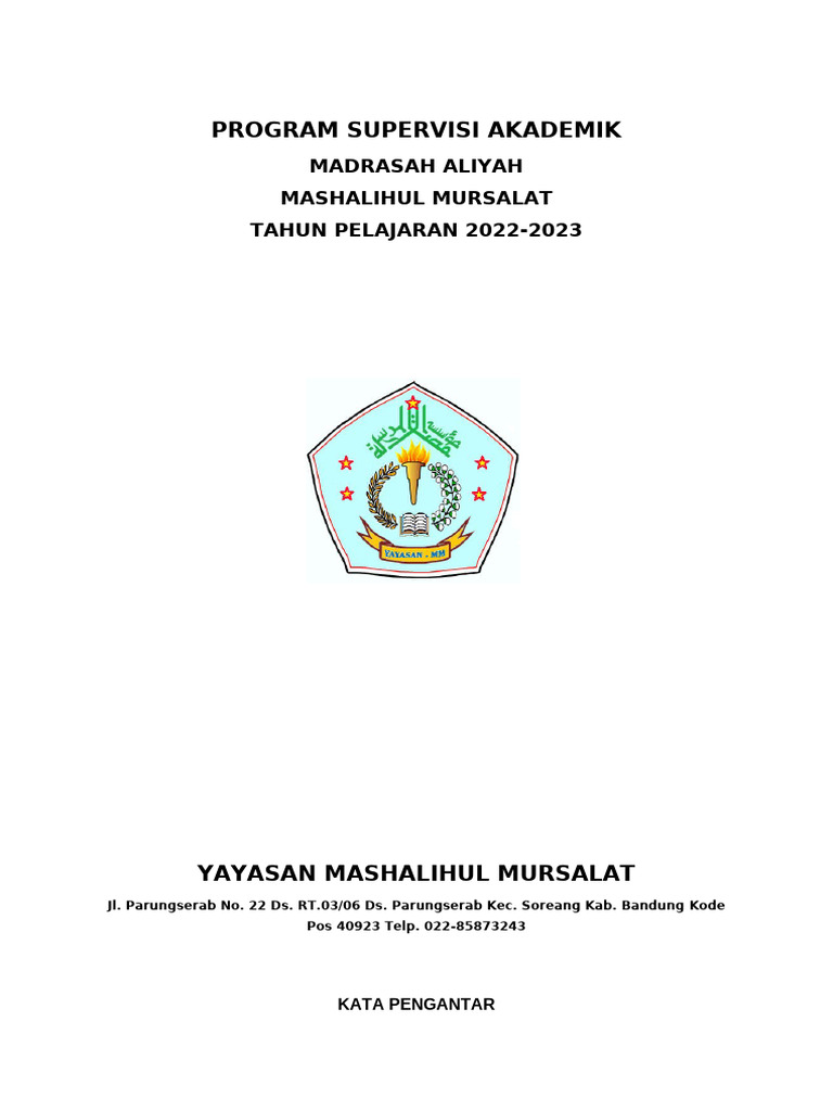 Program Supervisi Akademik Ma 2022 | PDF | Karier & Perkembangan | Seni