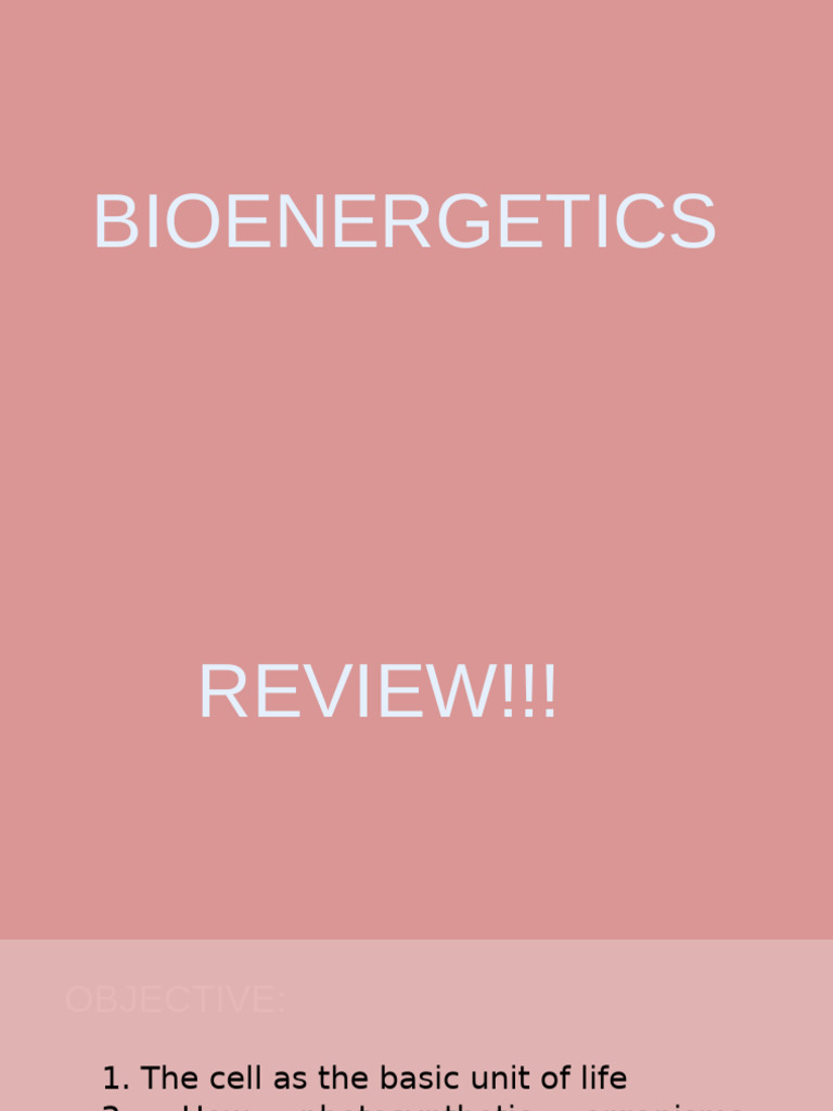 ELS Bioenergetics | PDF