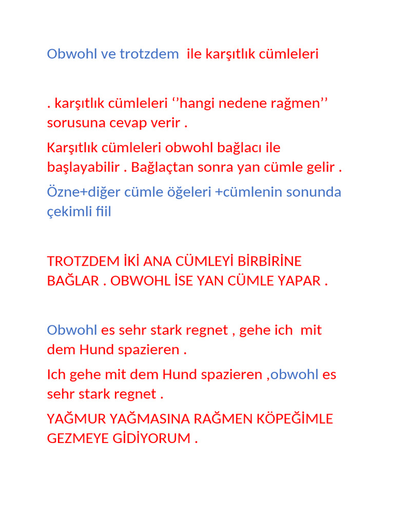 Obwohl - Trotzdem | PDF