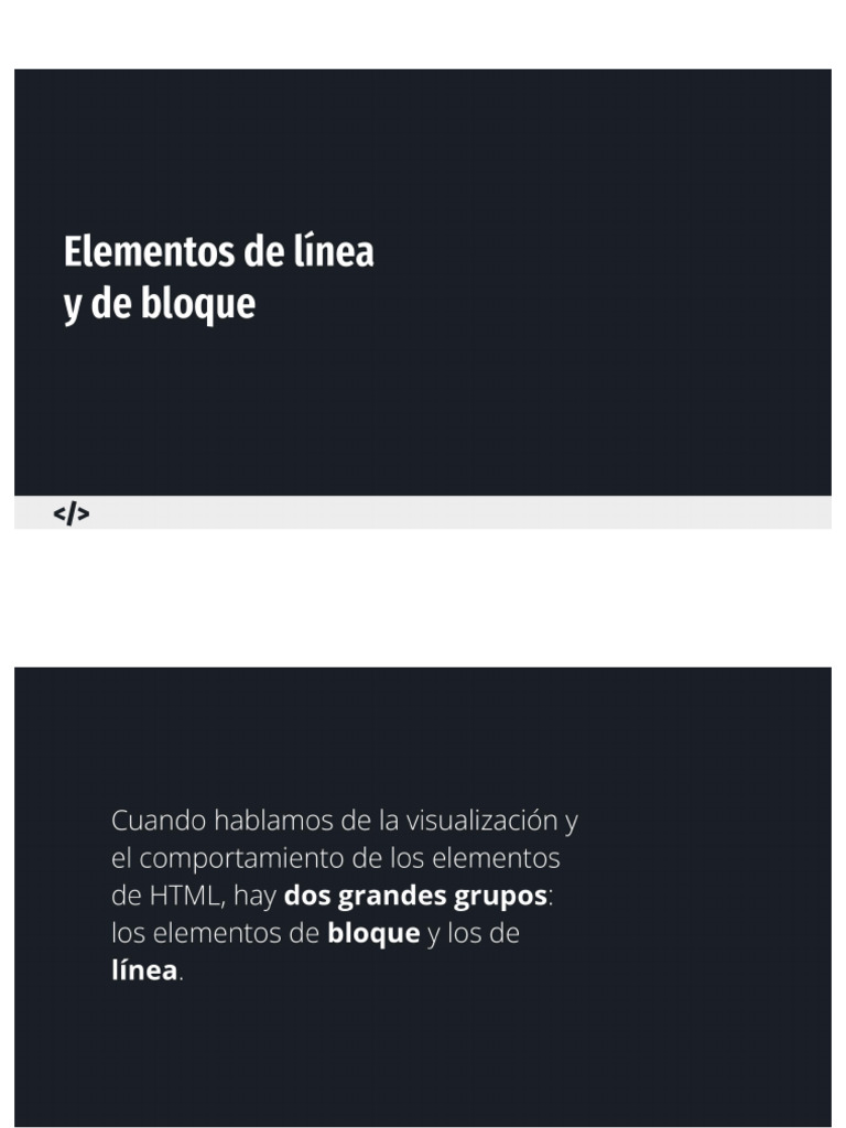 Elementos de Línea y de Bloque | PDF