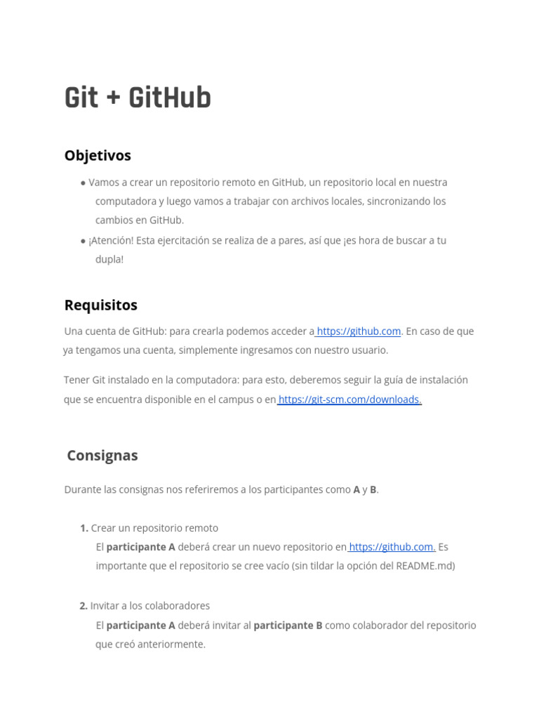 Ejercitación Integradora GIT + GITHUB | PDF | Archivo de computadora | Software