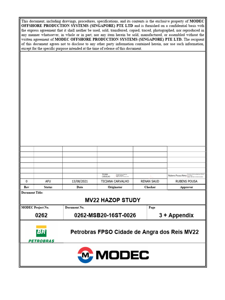 Anexo Ii - 0262-MSB20-16ST-0026 1 | PDF | Risk