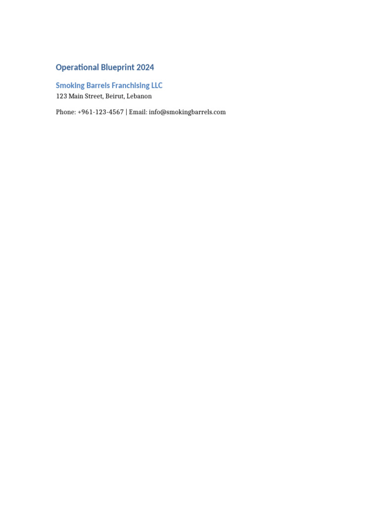 Operational Blueprint 2024 | PDF | Law