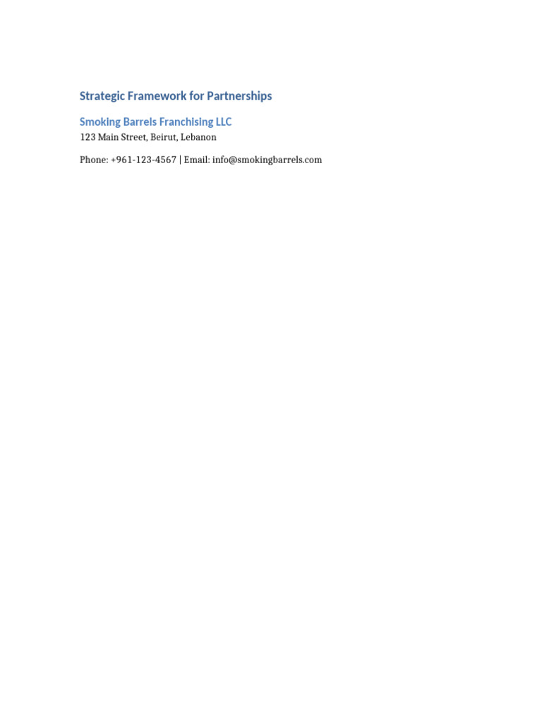 Strategic Framework For Partnerships | PDF