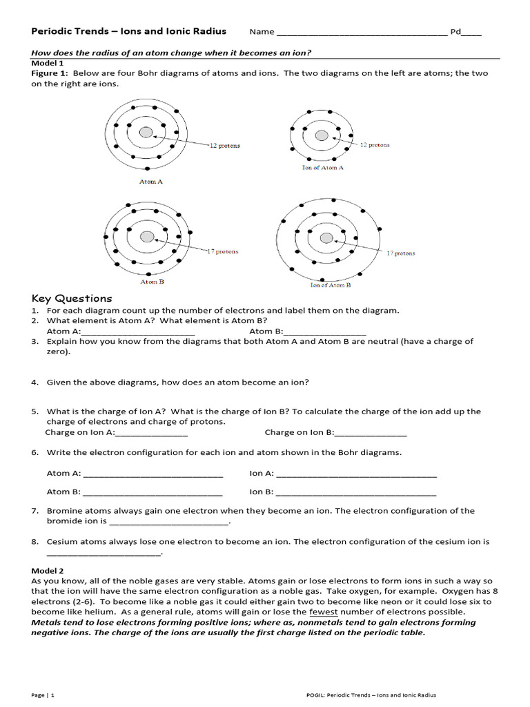 Periodic Trends - Ionic Radius | PDF | Ion | Atoms