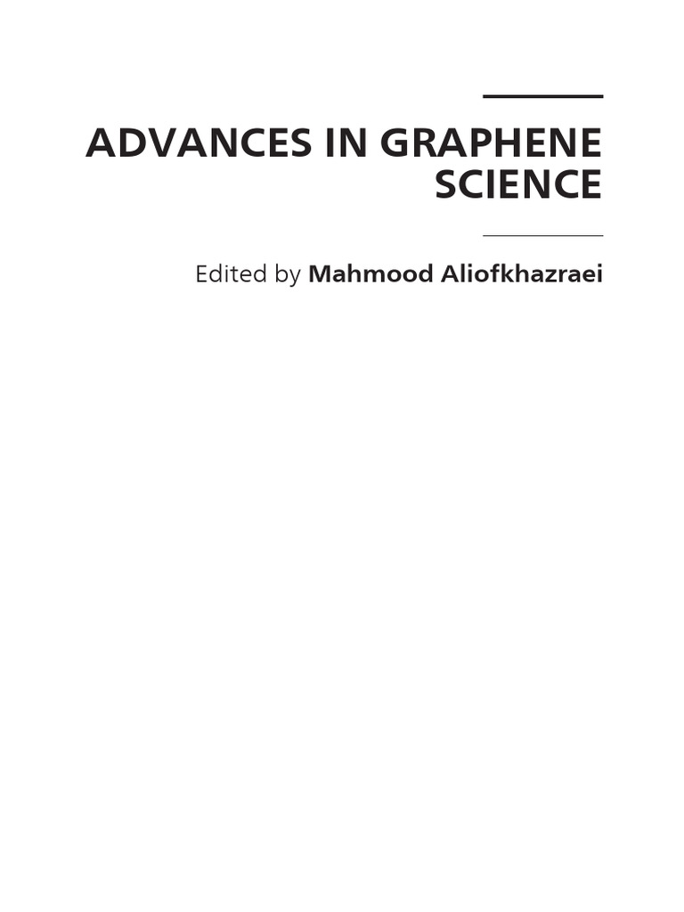 Advances in Graphene Science by Aliofkhazraei M. (Ed.) | PDF | Graphene ...