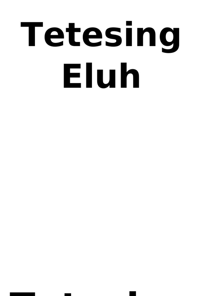 Tulisan Tetesing Eluh | PDF