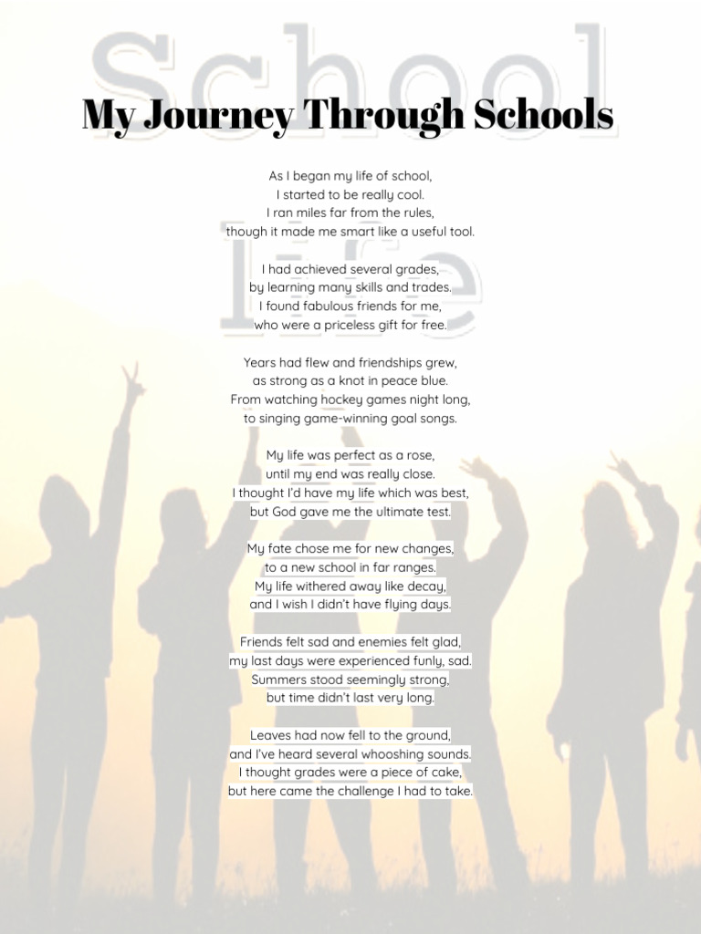 My Journey Through Schools | PDF | Poetry