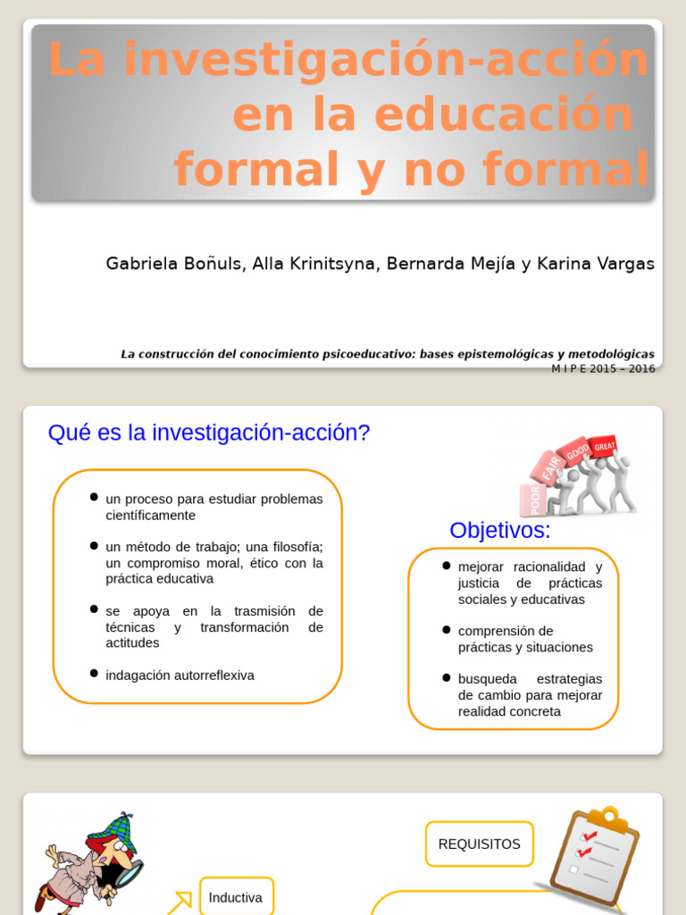 La Investigación-Acción en La Educación Formal y No Formal | PDF | Investigación para la Acción ...