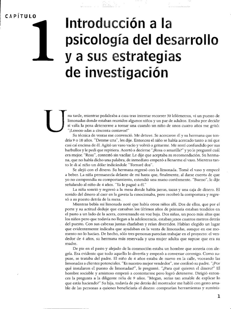 Tema 1.Introducción a la psicologia del desarrollo | PDF