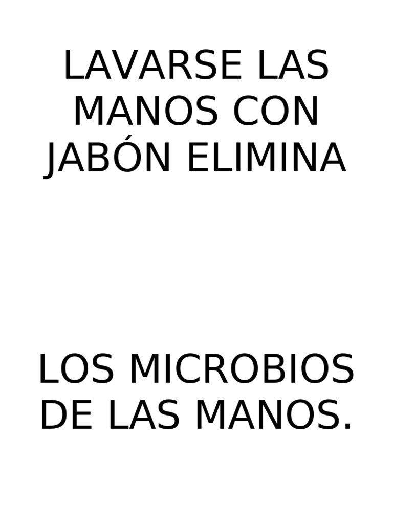 Lavarse Las Manos Con Jabón Elimina Los Microbios de Las Manos | PDF