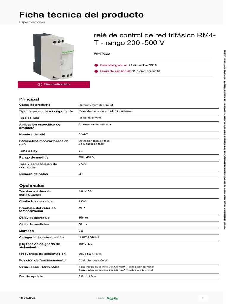 Zelio Control RM4TG20 | PDF | Relé | Descarga electrostática