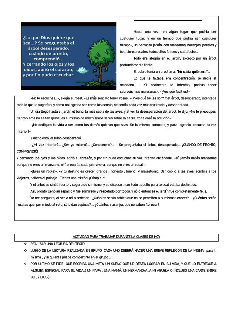 Lectura El Arbol Confundido | PDF