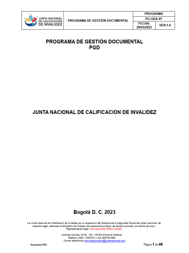 Programa de Gestión Documental JNCI | PDF | Gestión de registros | Business