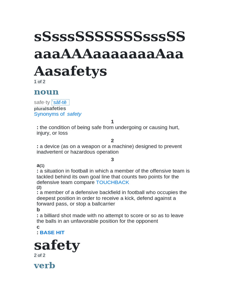 Sssssssssssssssss Aaaaaaaaaaaaaaaa Aasafetys: Safe Ty | PDF | National ...