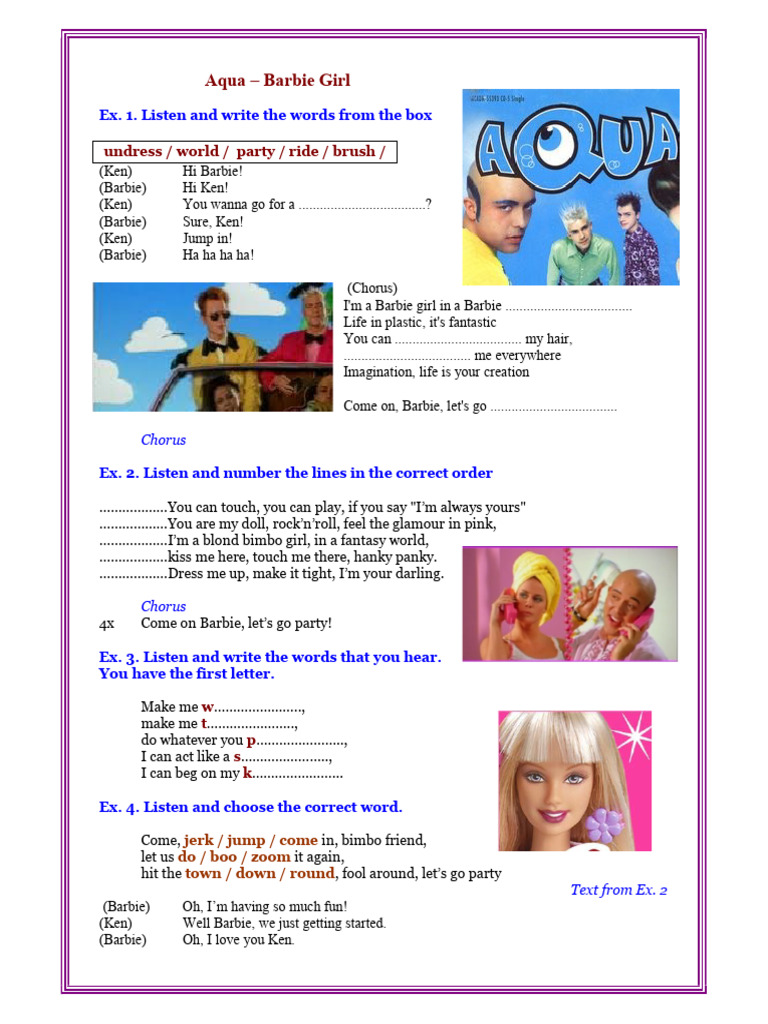 Soal Barbie Girl | PDF