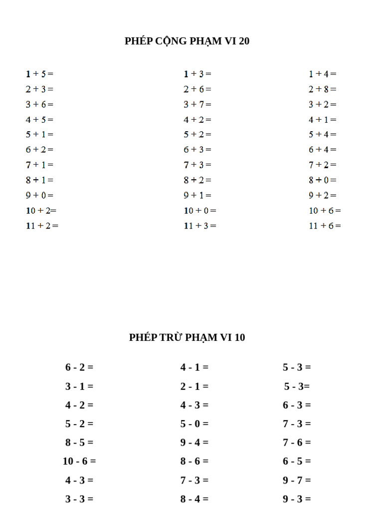 Phép C NG PH M Vi 20 | PDF