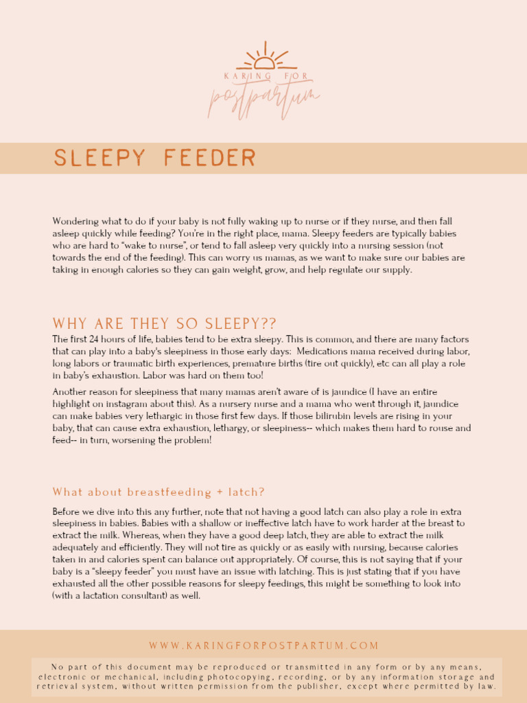 Sleepy Feeder - Breastfeeding Glossary | PDF | Breastfeeding | Breast Milk