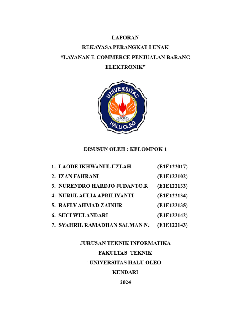 Laporan RPL 1 | PDF