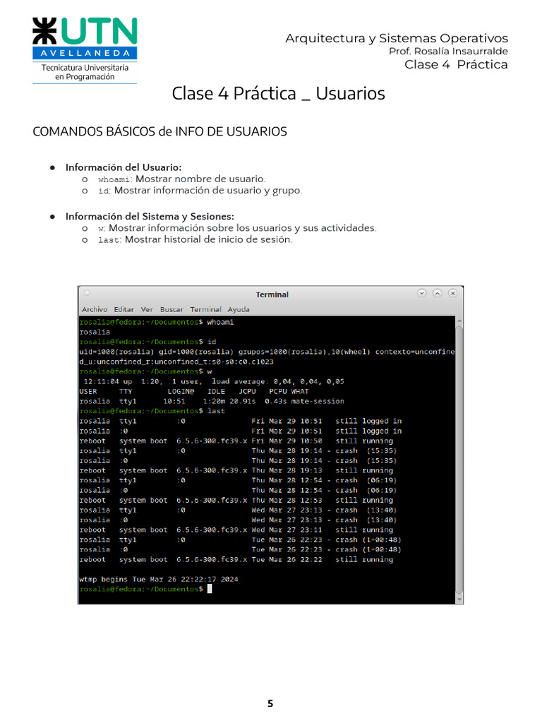 Clase4_Practica_usuarios (1) | PDF | Usuario (informática) | Interfaz de línea de comando