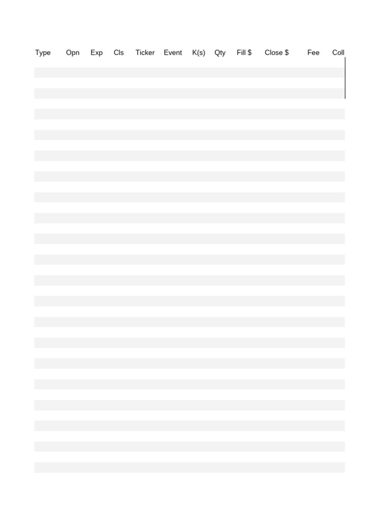 Ultimate Options Tracking Spreadsheet - Version 2 | PDF
