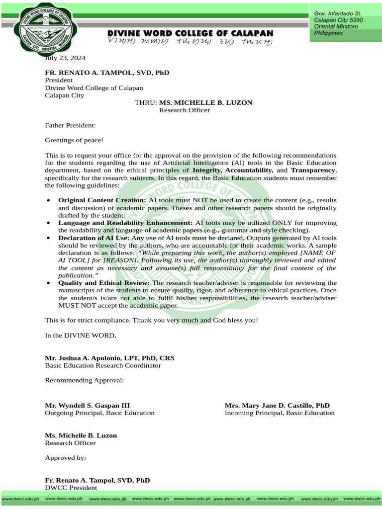 AI Guidelines For Research | PDF