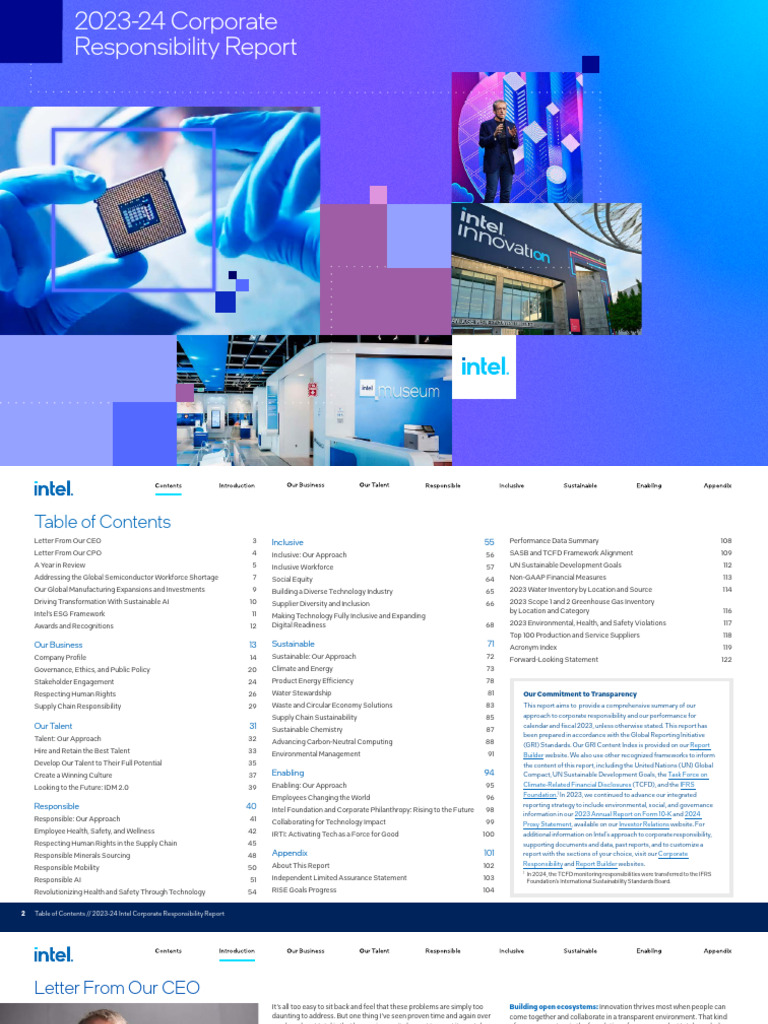 CSR 2023 24 Full Report | PDF | Intel | Sustainability