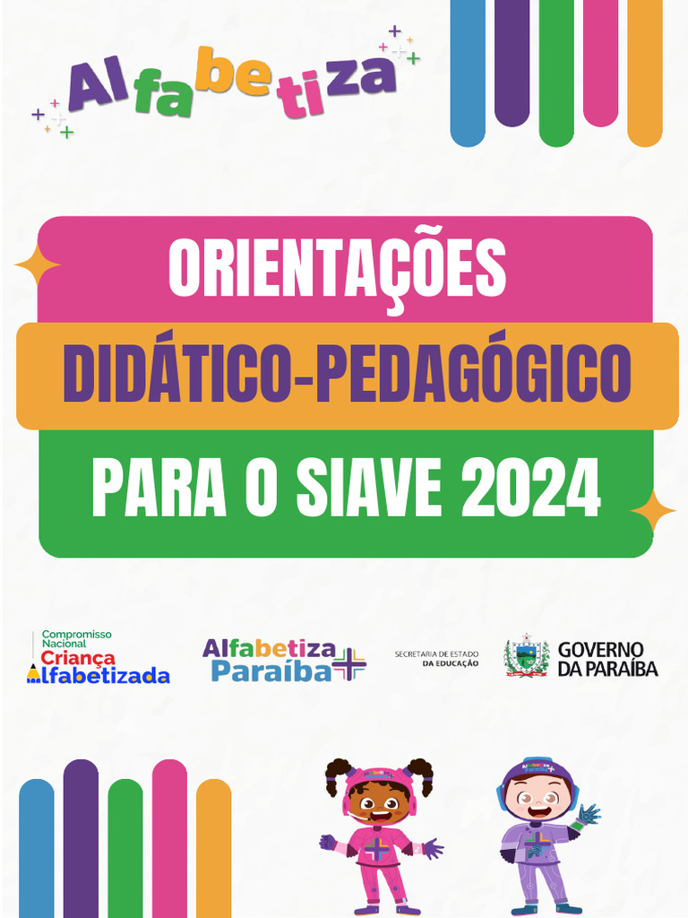 Orientações Didático-Pedagógico para o SIAVE 2024 | PDF | Pedagogia ...