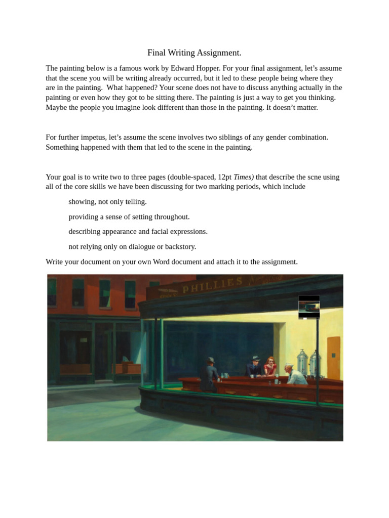 Final Writing Assignment | PDF
