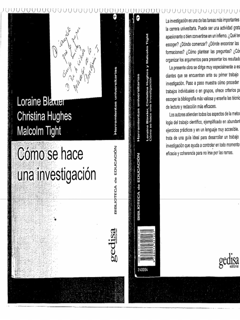 Blaxter Como Se Hace Una Investigacion | PDF