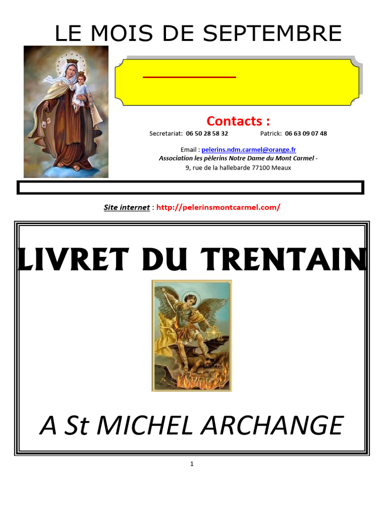 Trentaine de Saint Michel Archange | PDF | Michel (archange) | Ange