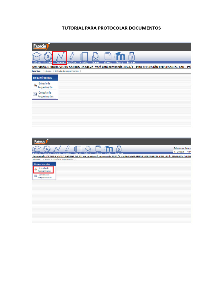 Tutorial para Protocolar Documentos 1 | PDF