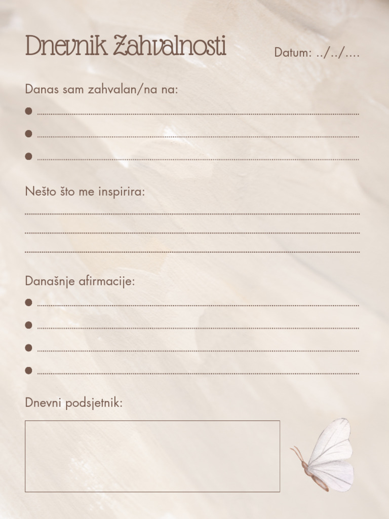 Dnevnik Zahvalnosti | PDF