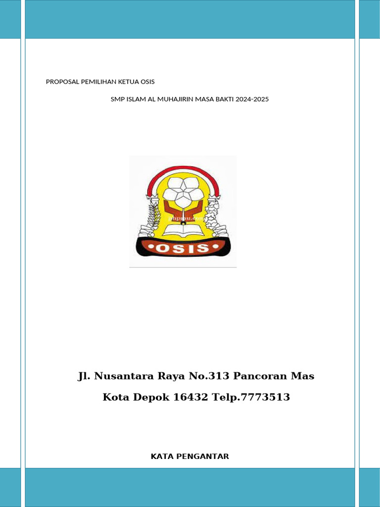 Proposal Pemilihan Ketua Osis | PDF