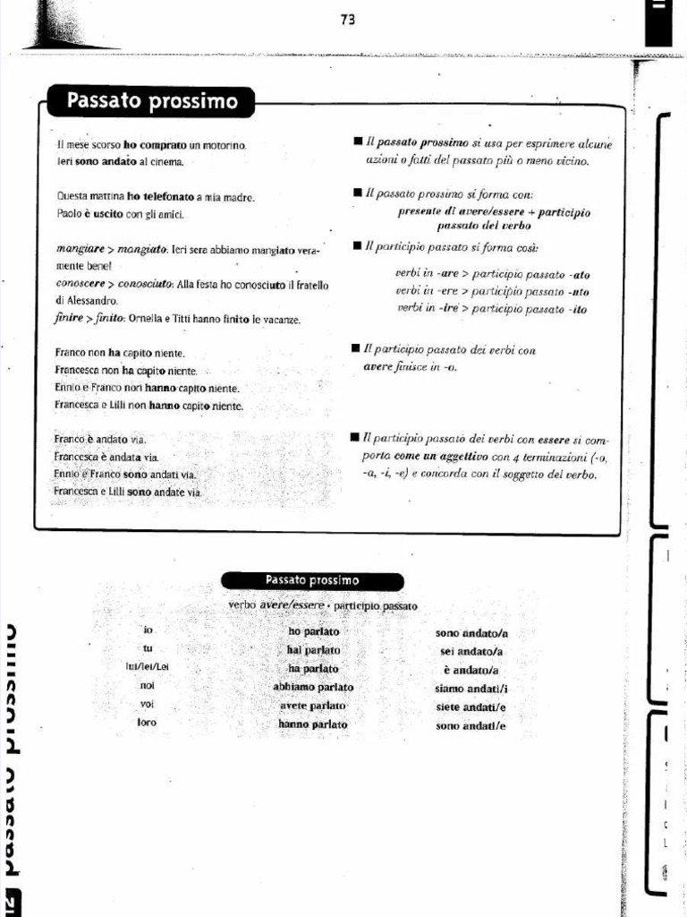Passato Prossimo | PDF