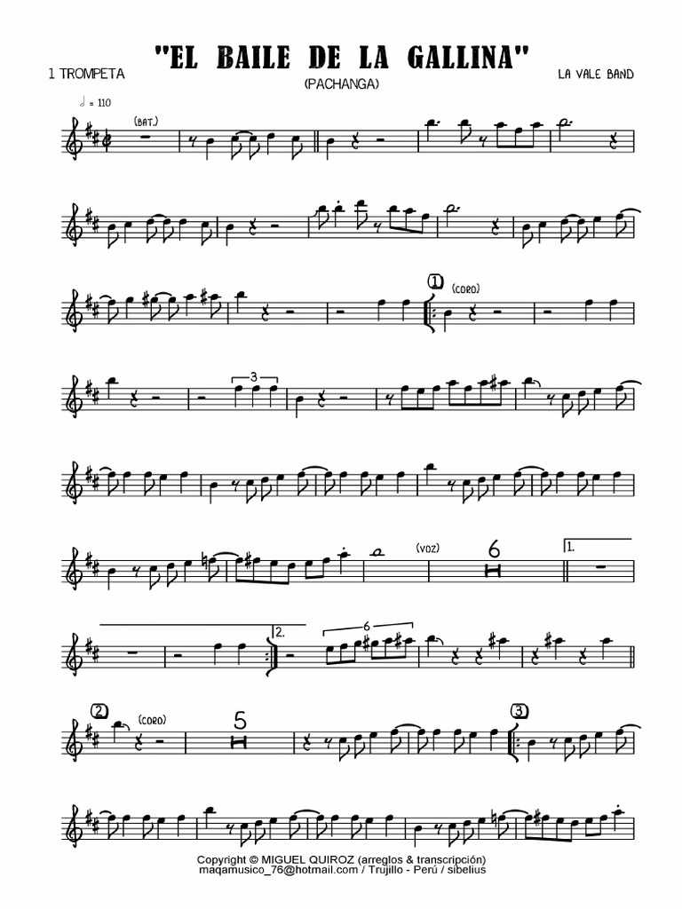 Vale Band - El Baile de La Gallina | PDF