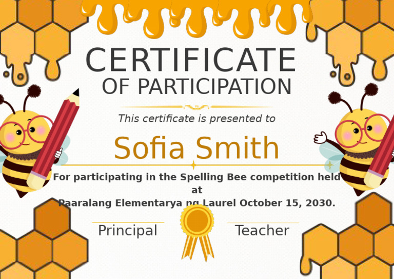 Yellow and Black Cute Illustrative Spelling Bee Competition ...